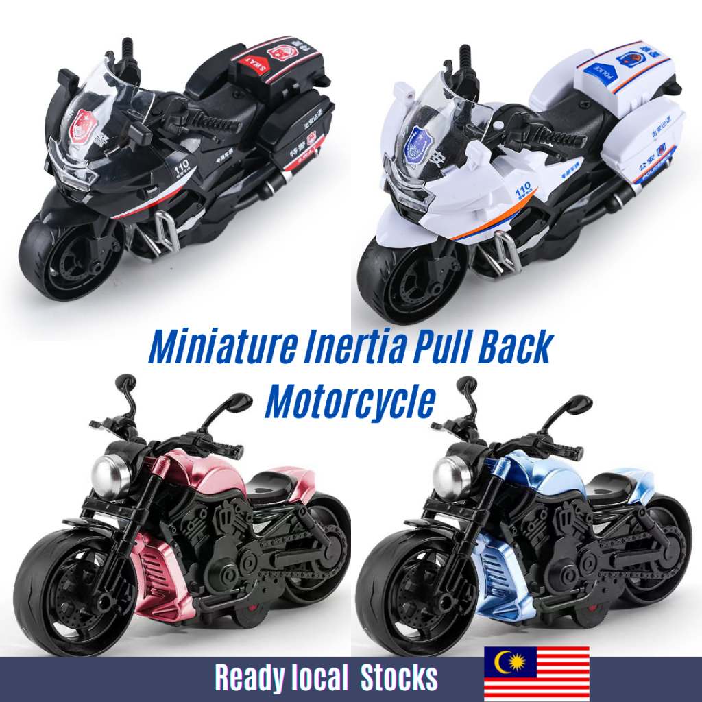 Children Toy Car Inertial Motorcycle Car Boy Pull Back Police Car Model ...