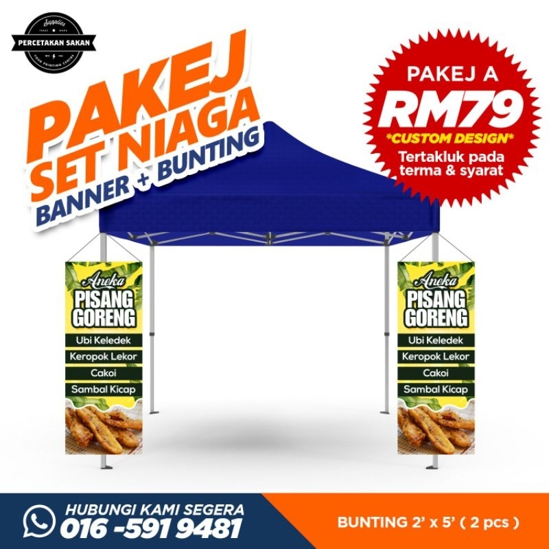Banner dan Bunting untuk mula berniaga tahan lasak | Shopee Malaysia