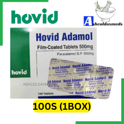 (BOX) Hovid Adamol Film-Coated 10SX10 Tablets Paracetamol B.P. 500mg ...