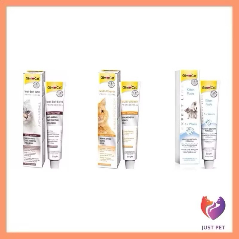 Gimcat multi vitamin/ kitten paste/ malt soft hairball paste 50/100g ...