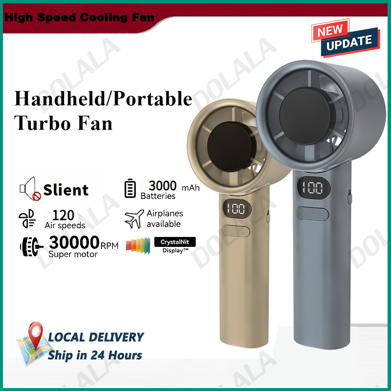 Handheld Fan Kipas Mini turbofan with digital display Portable Kipas ...