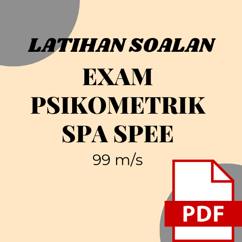 [C261] PDF Latihan Soalan Exam Psikometrik SPA SPEE | Shopee Malaysia