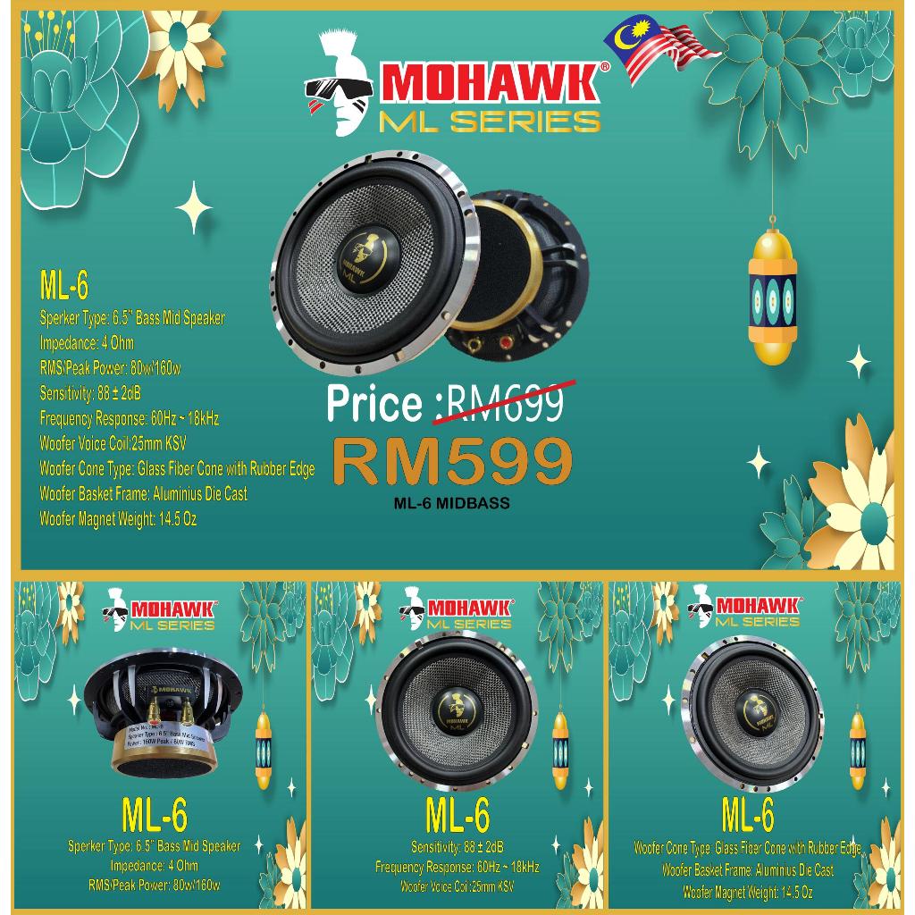 MOHAWK ML SERIES ML-6 6" MISSBASS SPEAKER | Shopee Malaysia
