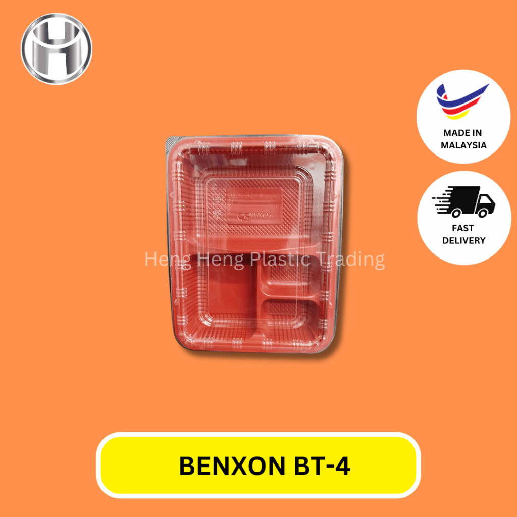 Bento Disposable lunch box BT + LID 50 PCS 5/4/3/2/1 Compartment Lunch ...