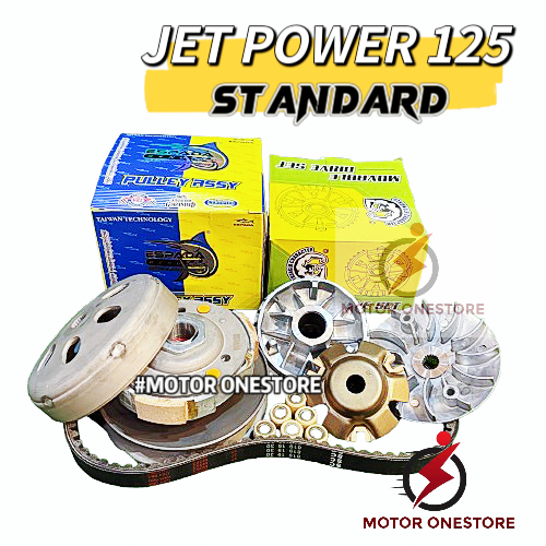 Pulley Set JET POWER 125 STANDARD Front Pulley with roller Rear Pulley ...