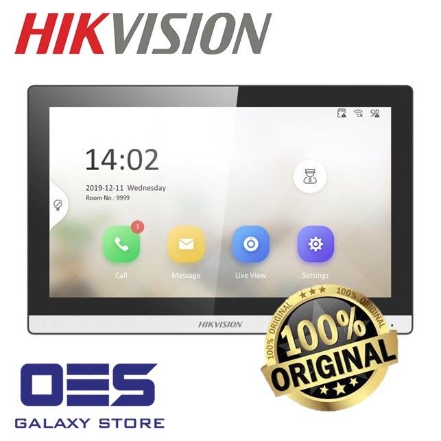 HIKVISION DS-KH6350-WTE1 Network Video Intercom 7“ Touch-Screen with ...