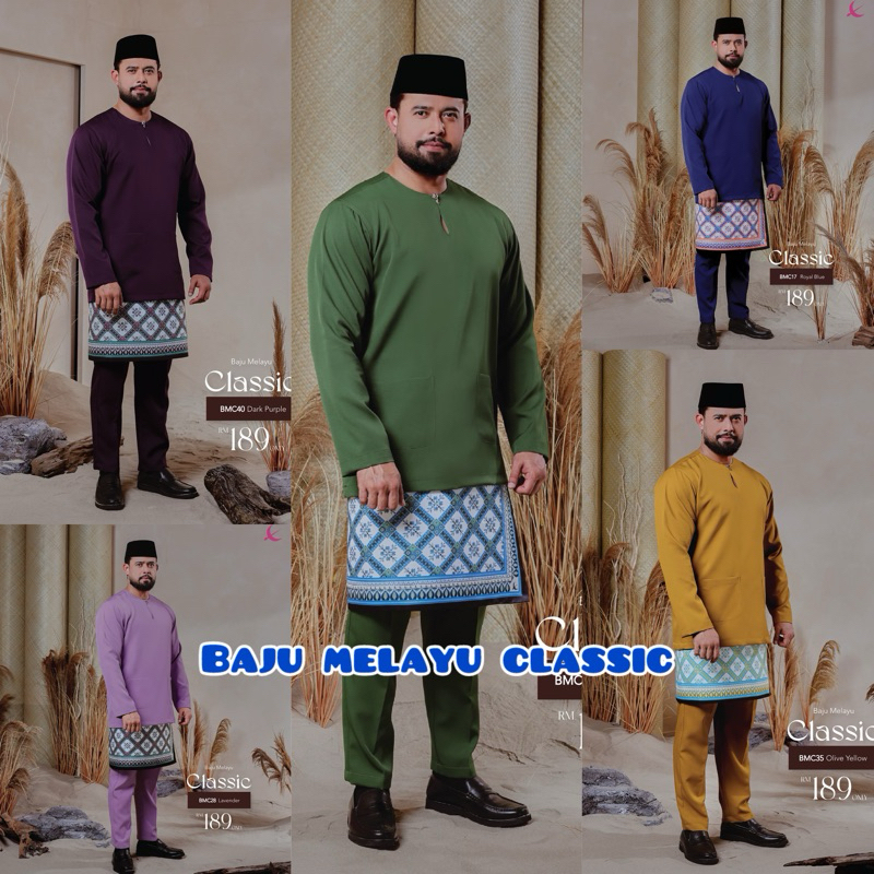 baju melayu teluk belanga classic by elrah exclusive free sampin 2025 | Shopee Malaysia