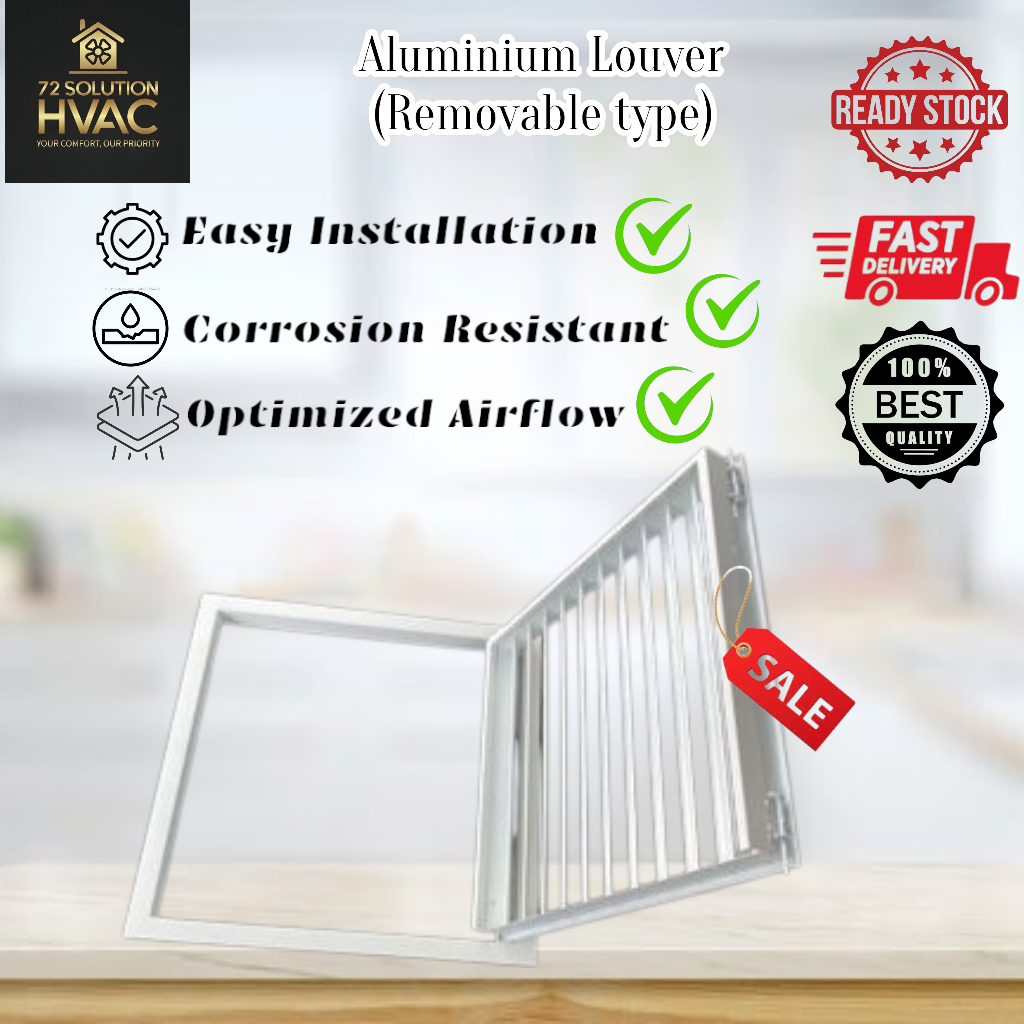 Aluminium Louver (Removable type) with filter frame | Shopee Malaysia