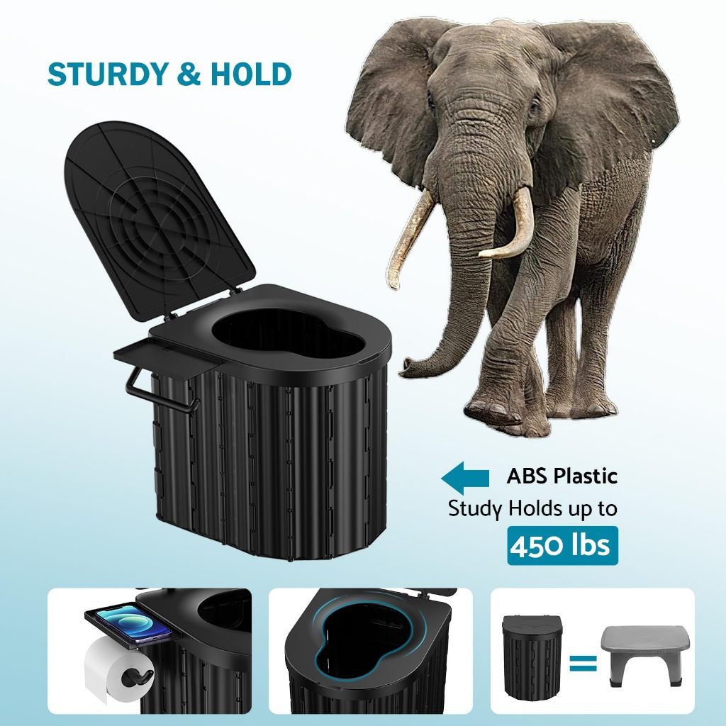 Portable Folding Toilet Emergency Toilet Car Folding Toilets Foldable ...