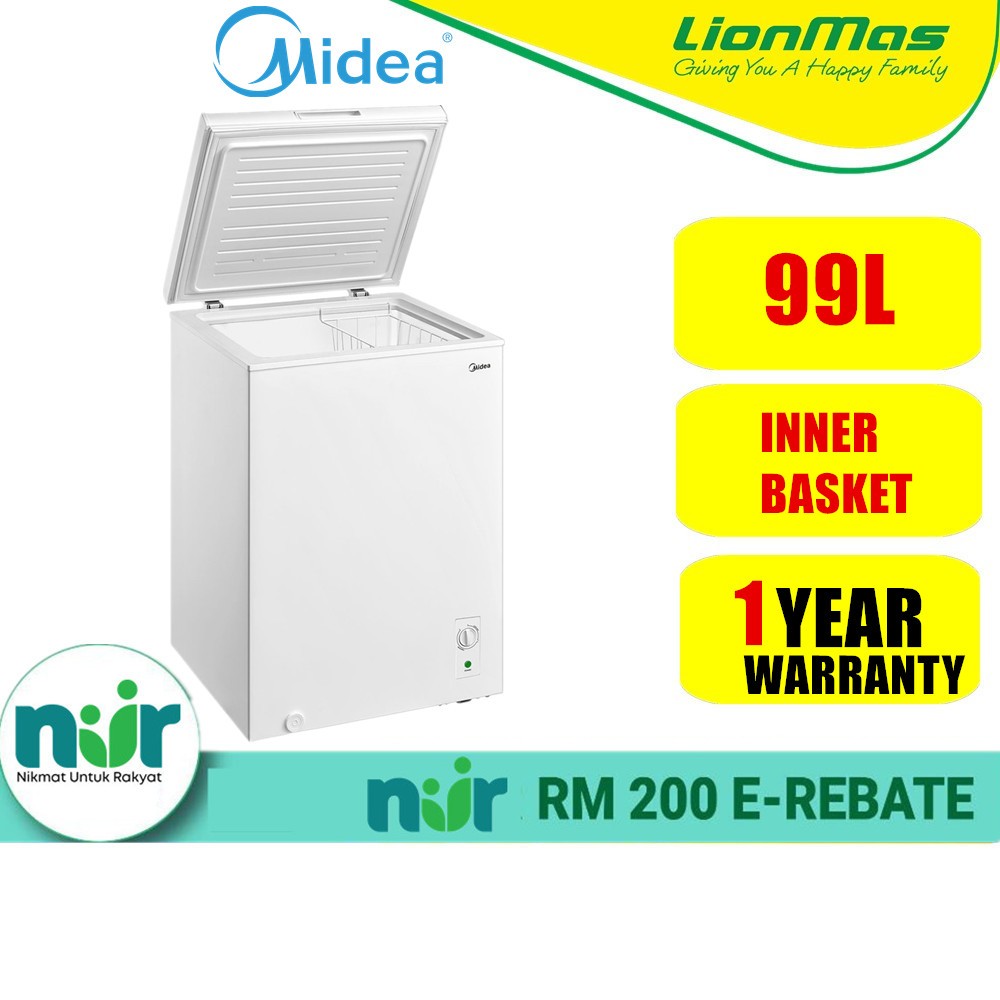 Midea 99L Chest Freezer MD-RC151FZB01 - Peti beku | Shopee Malaysia