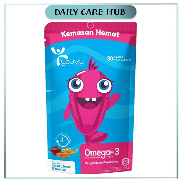 【Ready Stock】 Youvit DHA Gummies with Fish Oil (30s) - Omega-3 Brain ...