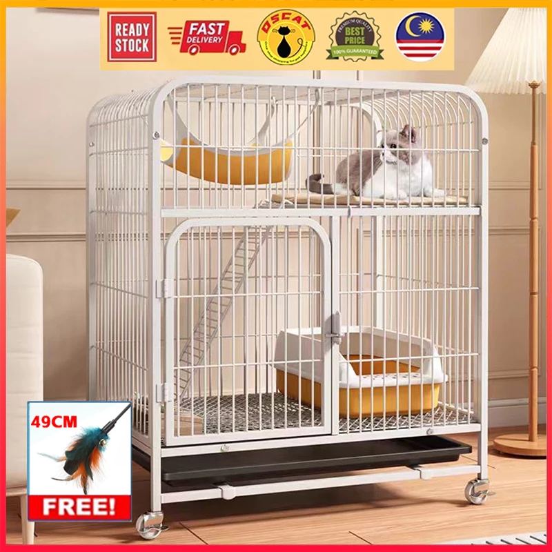 Sangkar Kucing Besar 2 3 Tingkat 2/3/4/5 Level Cat Cage Large House ...