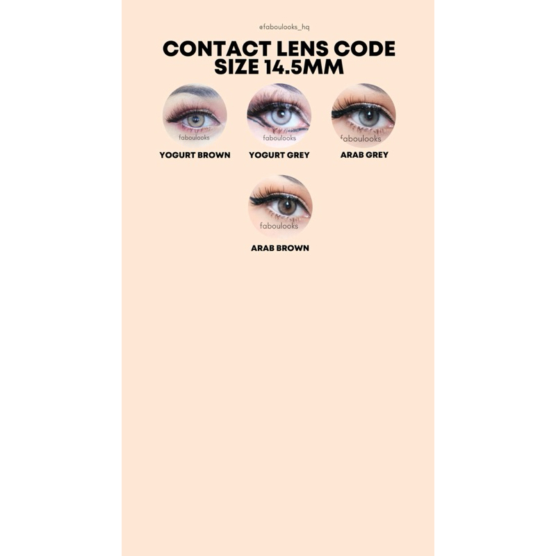 14.5MM FABOULOOKS LENS HIGH QUALITY MDA APPROVED (14.5MM) | Shopee Malaysia