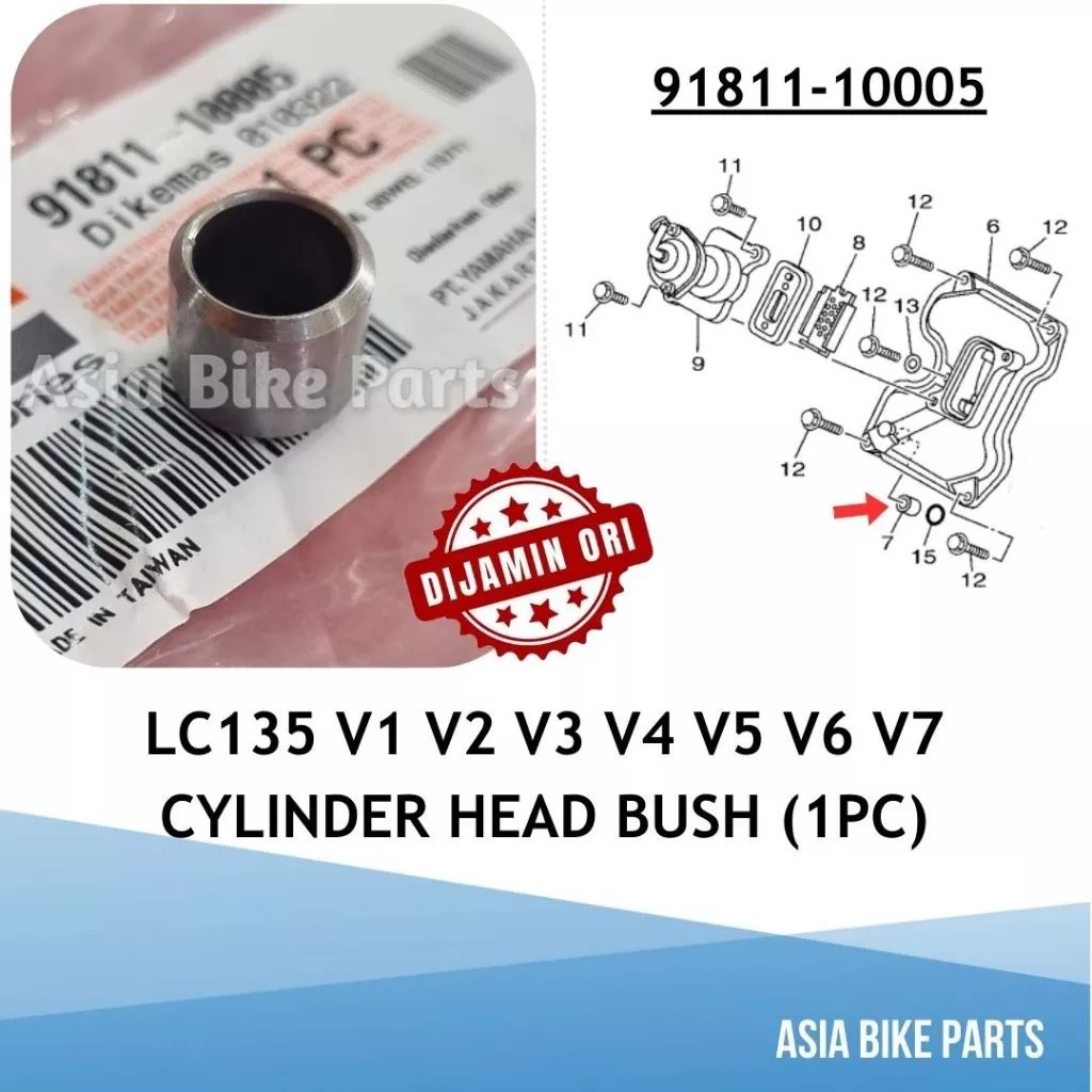 100% ORIGINAL YAMAHA LC135 PIN DOWEL CYLINDER HEAD BUSH 0 91811-10005 BUSH 4S 5S 4SPEED 5SPEED ...