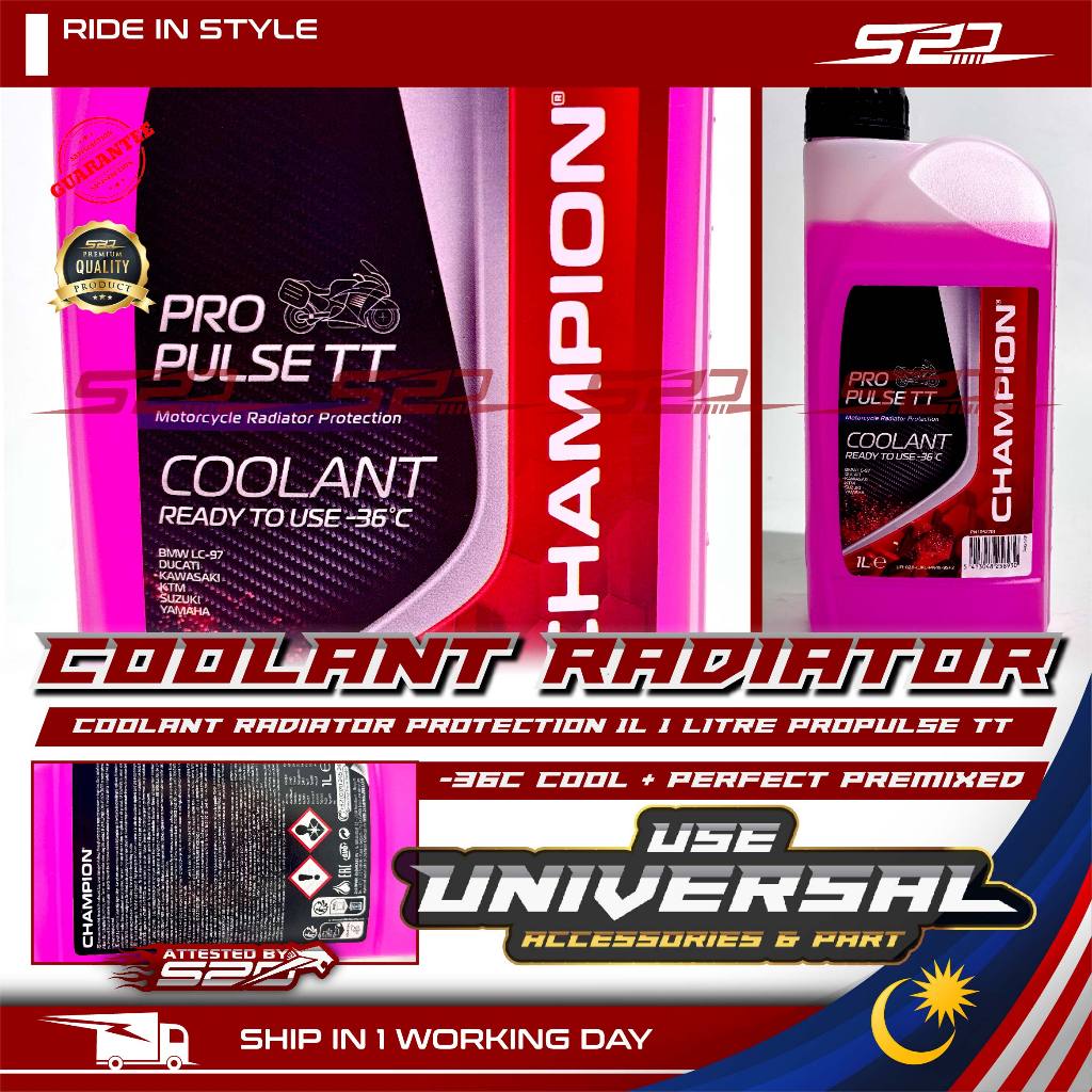 Coolant Radiator ORIGINAL CHAMPION Universal Use Protection 1L 1 LITRE ...