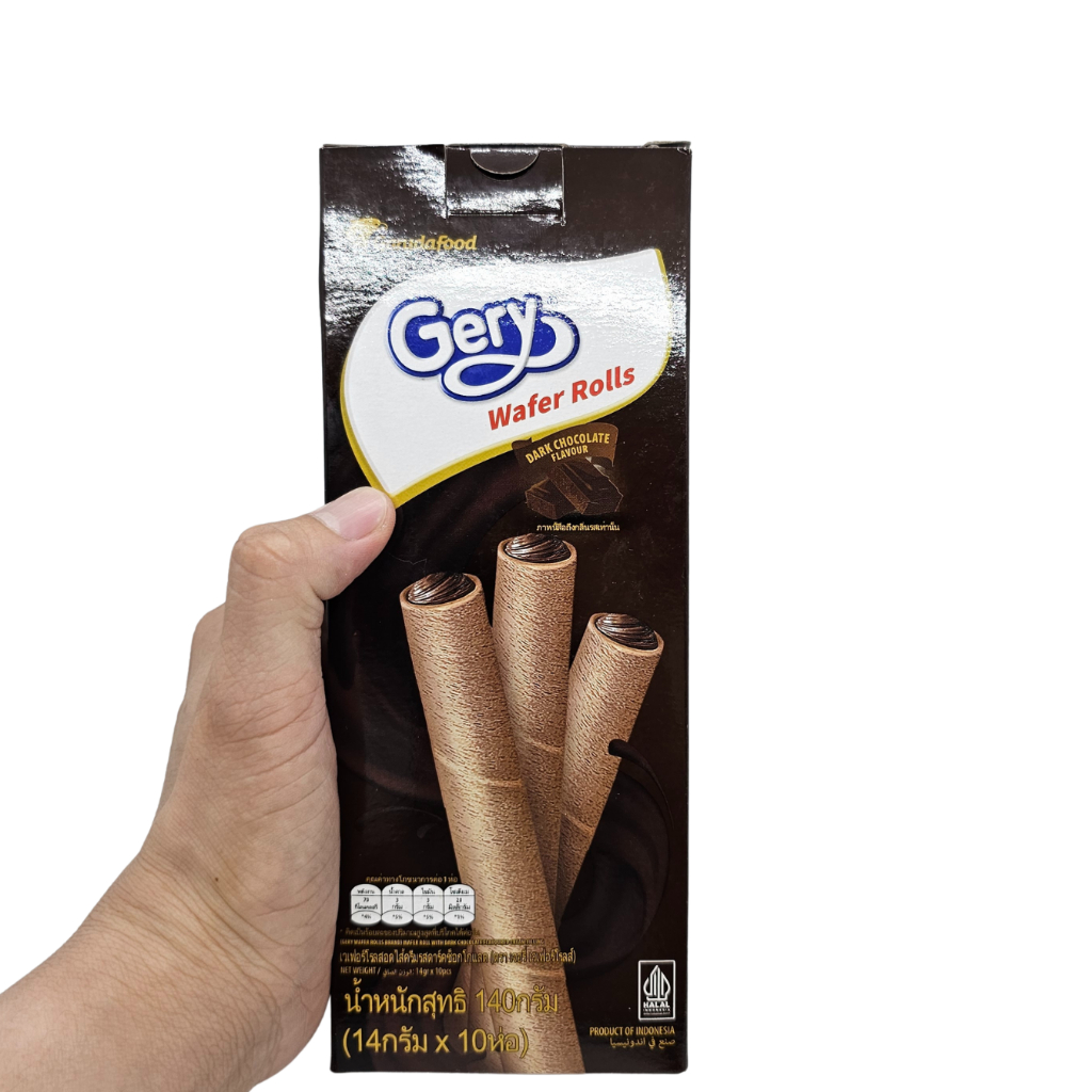 Gery Dark Chocolate Wafer Rolls (14g x 10pcs) Biskut Wafer Gulung Rasa ...