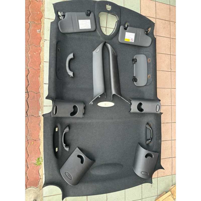 mini cooper s r56 black interior cover set inner roof console panel ...