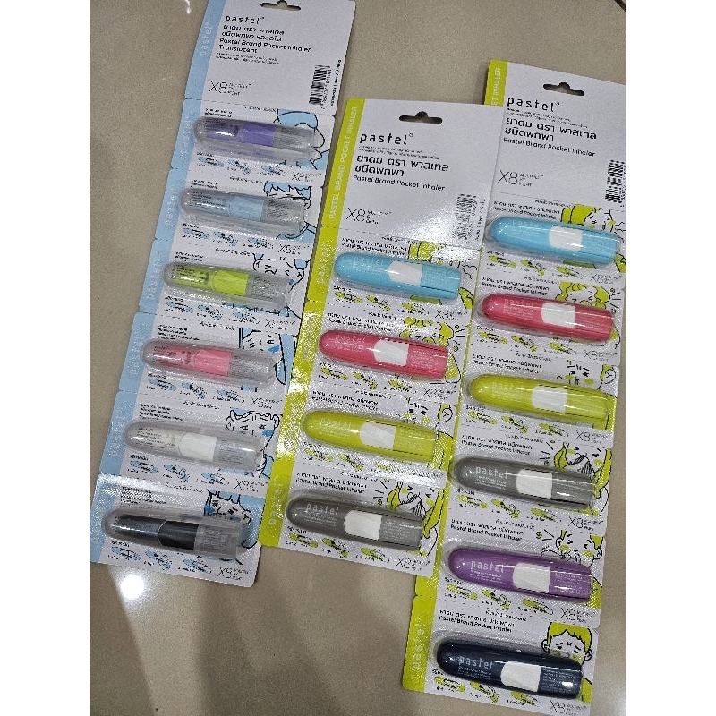 ready stock ～ thailand pastel translucent twist 2 in 1 pocket inhaler ...