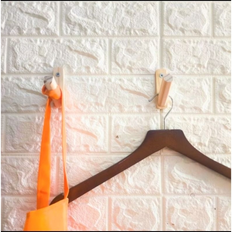 wall mounted wooden Hook Hanger Minimalist Multi-purpose Rustic Rack ...