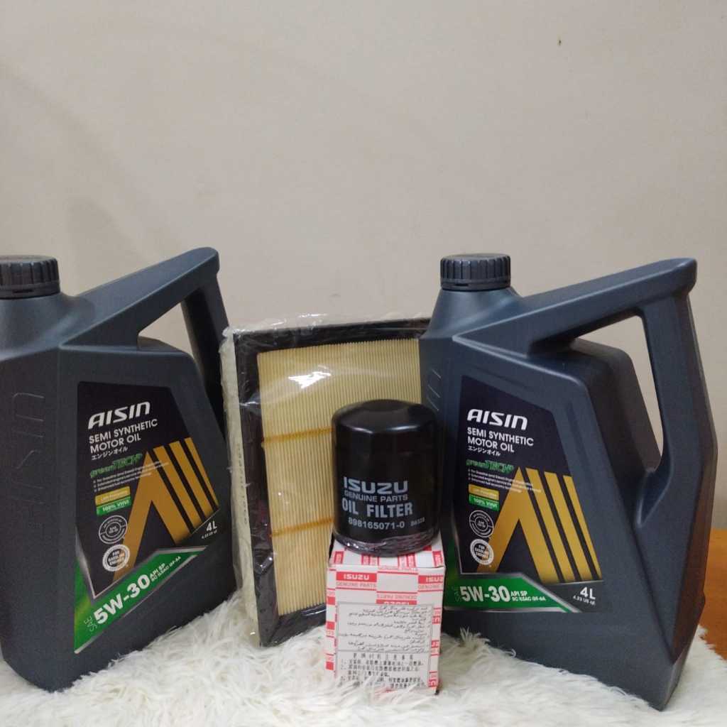 ISUZU D-MAX 2.5/3.0 OIL FILTER + AIR FILTER + (2X 4LITER ) AISIN 5W30 ...