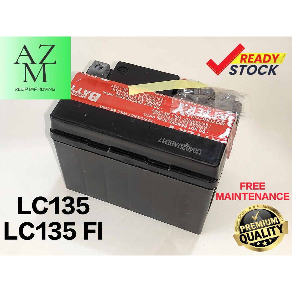 YAMAHA LC135 / LC135 FI MOTORCYCLE BATTERY ( FREE MAINTENANCE ...