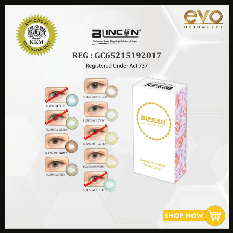 evo BLINCON Blossom I II 3 Months Cosmetic Contact Lenses (2 pcs ...