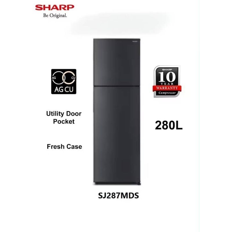Sharp 2 Doors Refrigerator 280L SJ287MDS | Shopee Malaysia