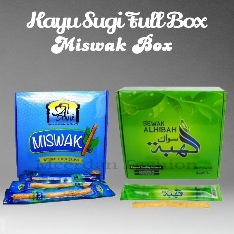 Kayu Sugi Al Khair dan Al Hibah Big n Small Box / Miswak Box 60pc/12pcs ...