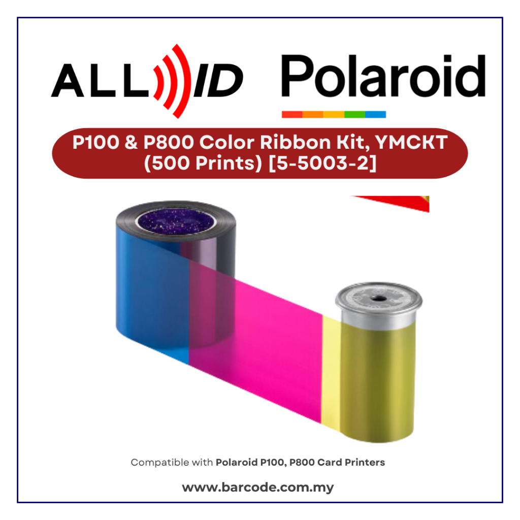 Polaroid P100 & P800 Color Ribbon Kit, YMCKT (500 Prints) [5-5003-2 ...