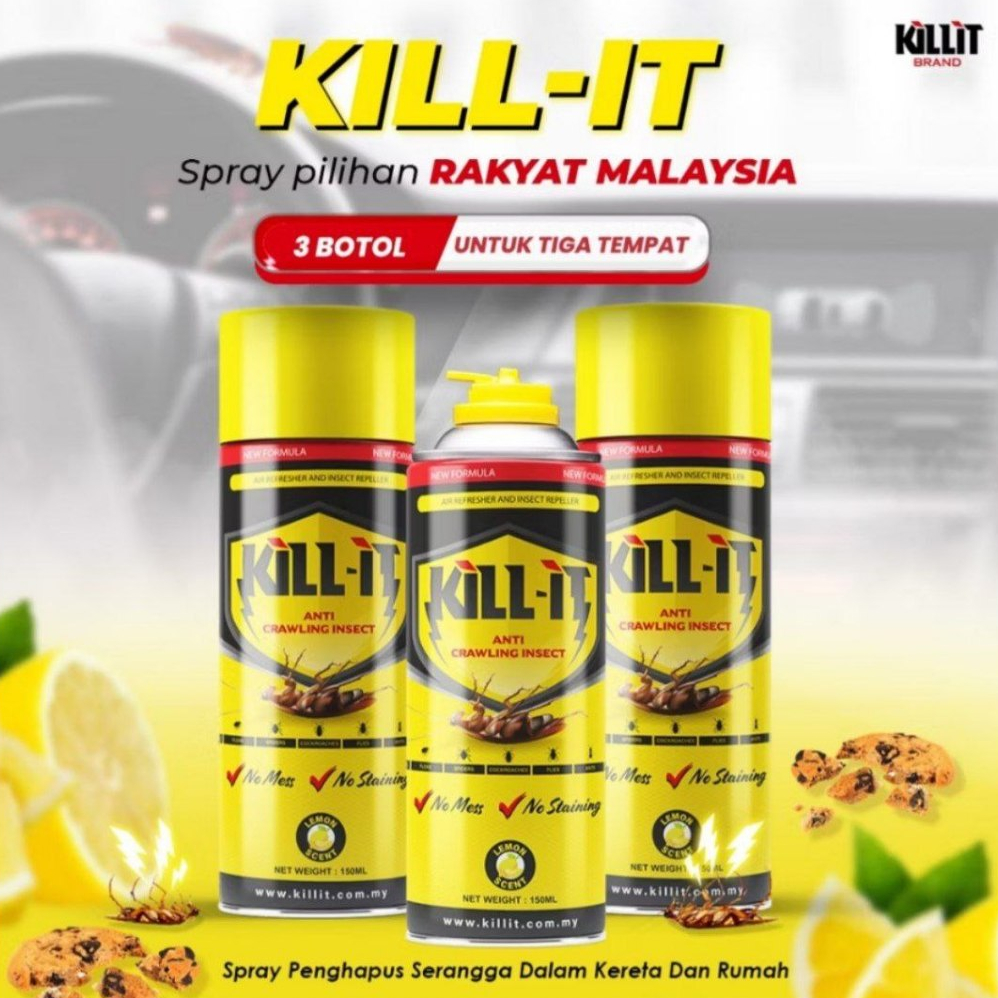 [READY STOCK] PROMO KILL IT SPRAY LIPAS KERETA KILLIT SPRAY LIPAS SPRAY SEMUT SPRAY SERANGGA ...