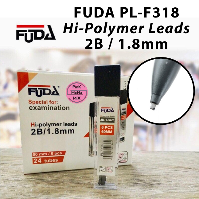 FUDA PL-F318 Mechanical Pencil Hi-polymer Leads 2B / 1.8mm (6's ...