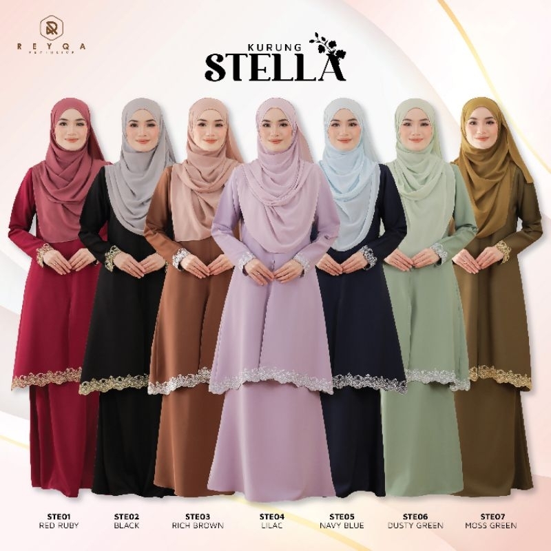 [BAJU RAYA 2025] KURUNG STELLA DEWASA by REYQA EXCLUSIVE | Shopee Malaysia