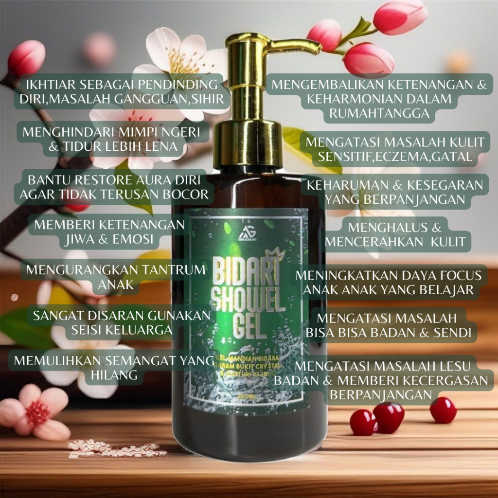 Gel Mandian Bidara Garam Bukit Himalaya Dengan Haruman Kasturi Original ...