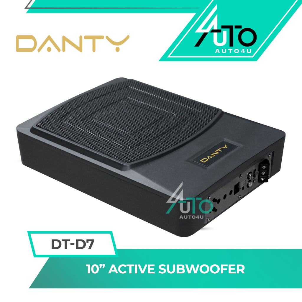 Danty D7 10 Inch Car UnderSeat Super Slim Active Subwoofer BassPro Nano Built In Amplifier ...