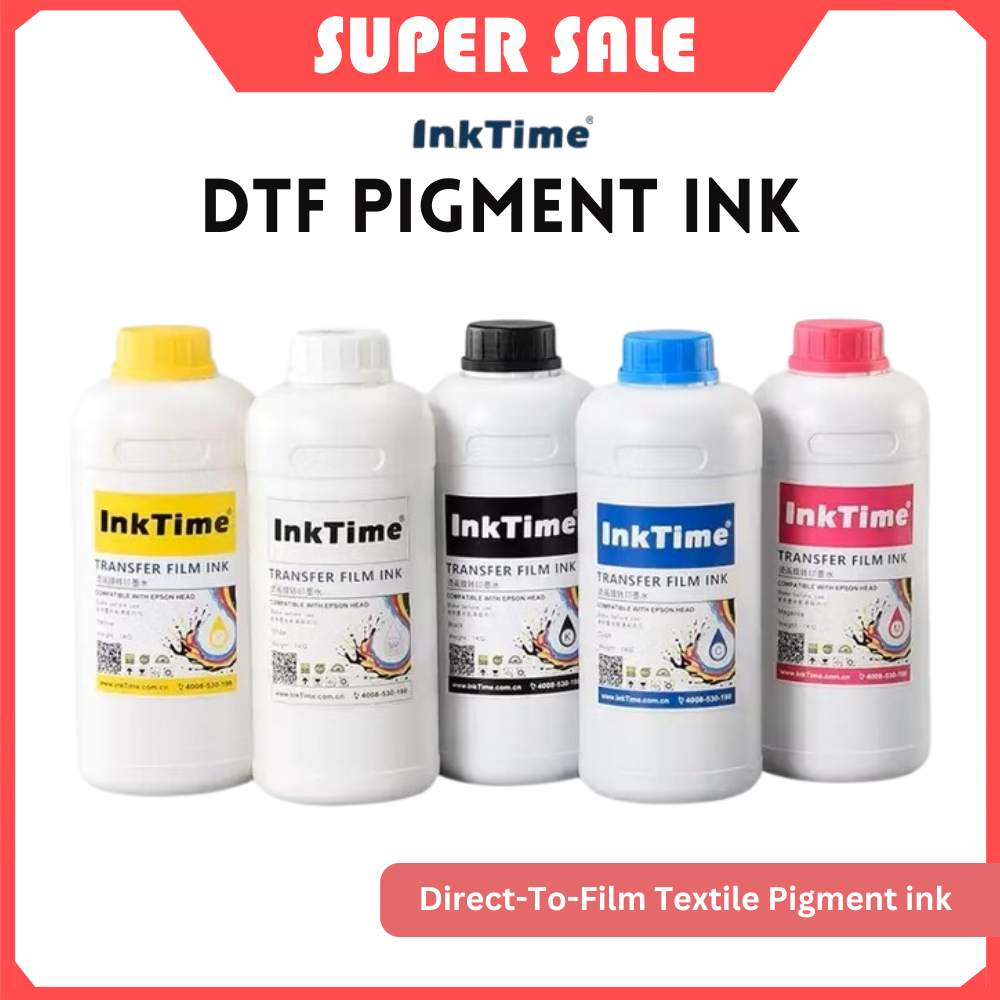 1L DTF Ink Pigment Ink Heat Transfer Ink Direct to Film Black White Red ...