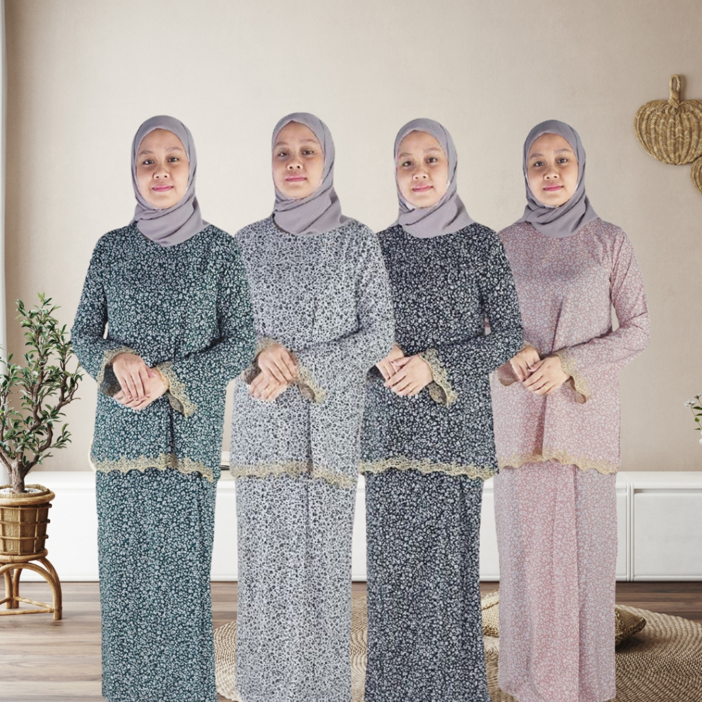 BAJU RAYA 2025!! Baju Kurung Kedah Dot Bersulam Exclusive Raya Design ...