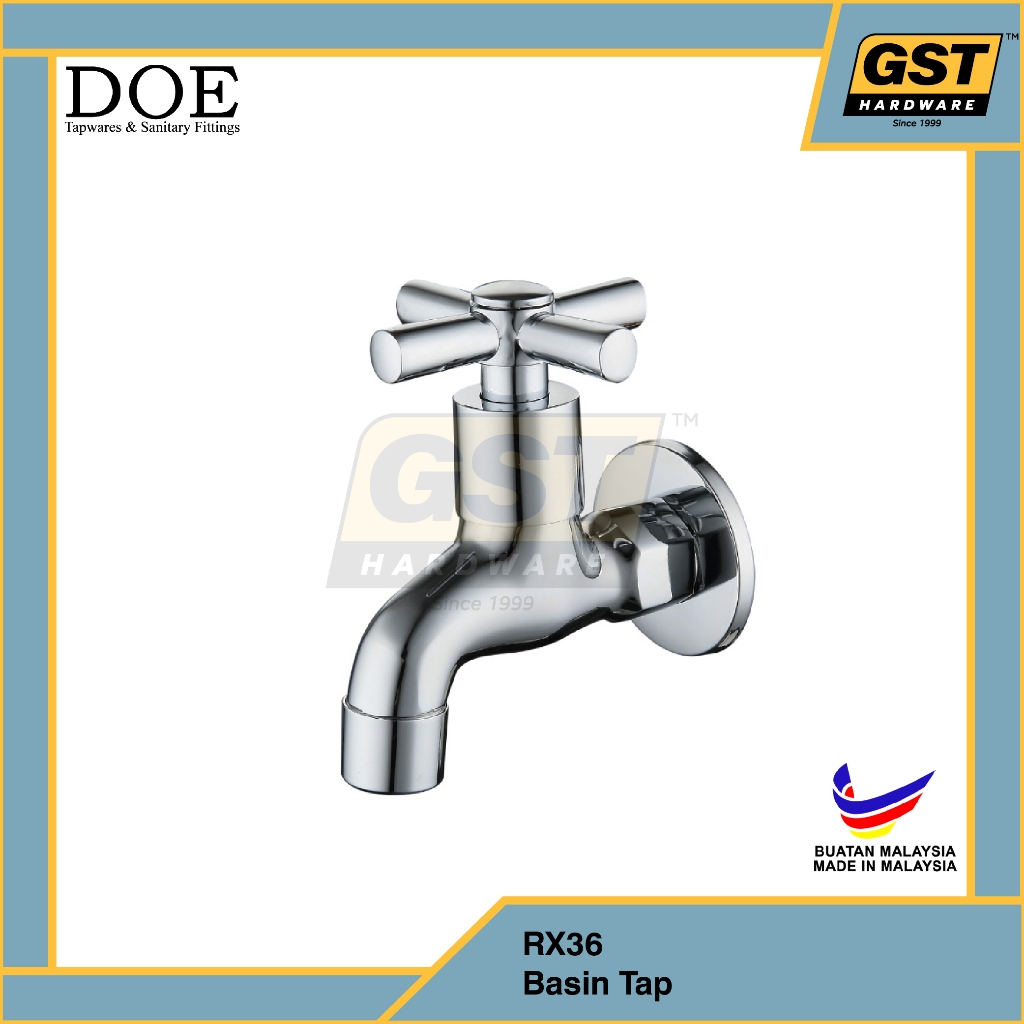 DOE RX36(RP) Basic Series Wall Bib Tap | Wall Tap | Bathroom Tap ...