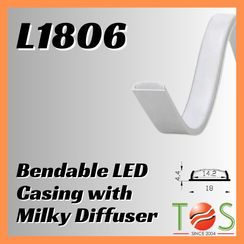 LUMY【0.5M/1M/1.5M/2M】U Shape Bendable LED Light Strip Aluminium Profile ...