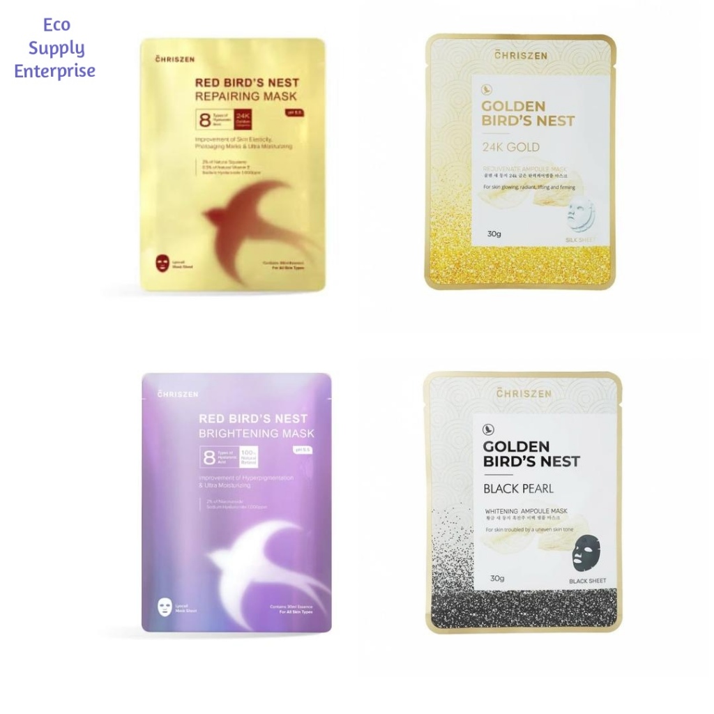 Chriszen Golden Bird’s Nest & 24K Gold Rejuvenate Ampoule Mask 30g ...