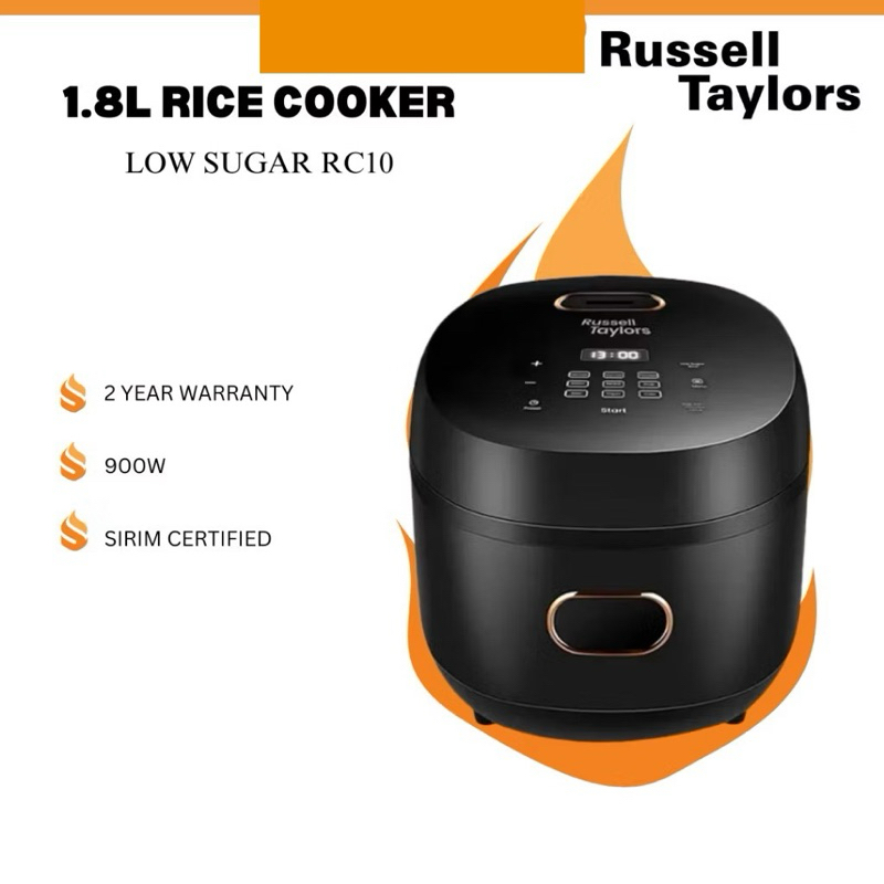 RUSSELL TAYLOR Digital Low Sugar Rice Cooker (1.8L) RC-10 | Shopee Malaysia