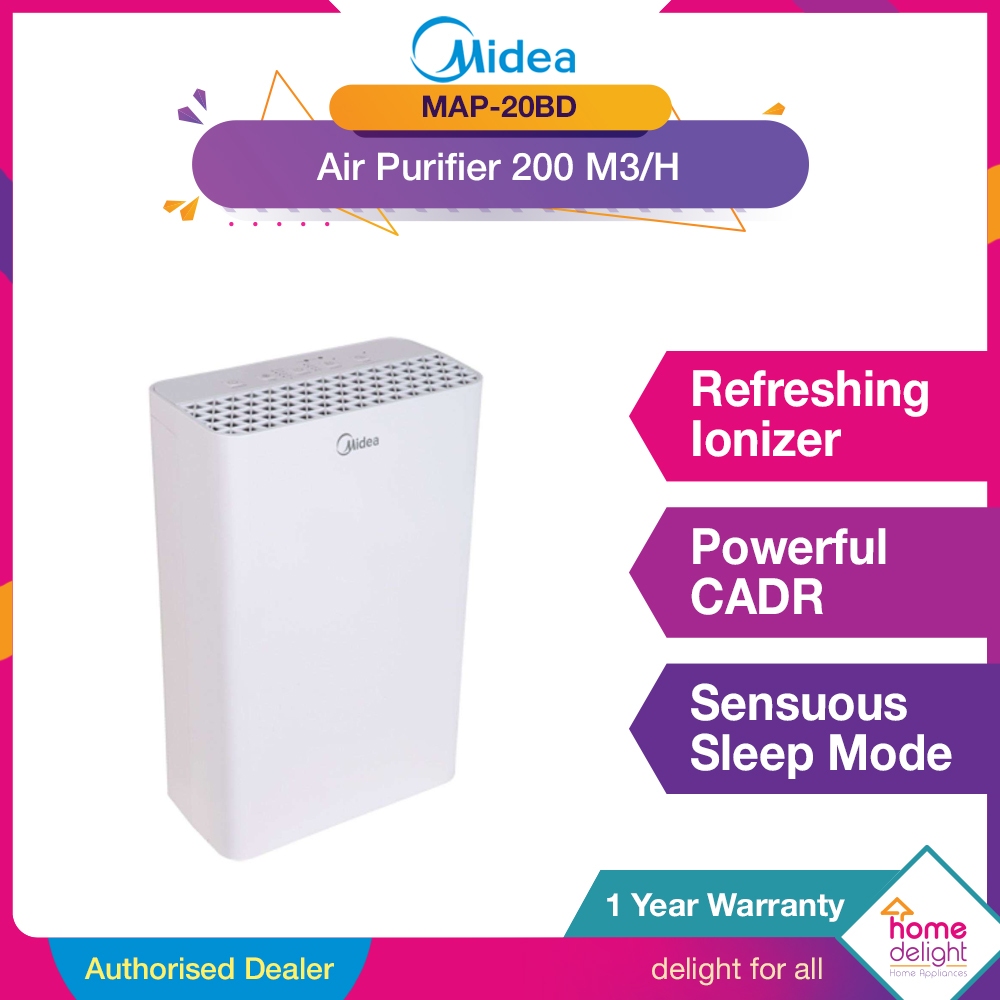MIDEA Air Purifier & Ionizer MAP-20BD / MAP20BD Pembersih Udara Penapis Udara 空气净化器 HEPA Filter ...