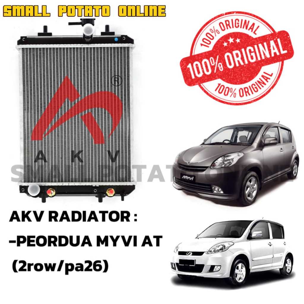 [100% GENUINE]AKV RADIATOR PERODUA MYVI AT(GEN-1) 2ROW/PA26 | Shopee ...