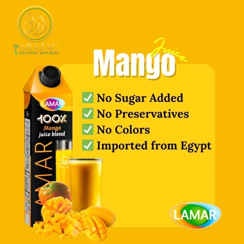 LAMAR Mango Juice 1L 100% /Natural / 100% Jus/Jus Delima 100% | Shopee ...