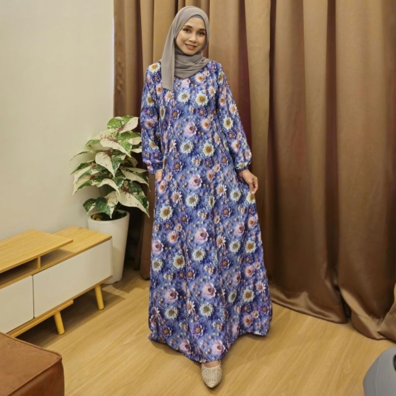 Nazirah Jubah Mango 18D Corak Bunga Timbul Raya 2025 Plus Size(S-5xl ...