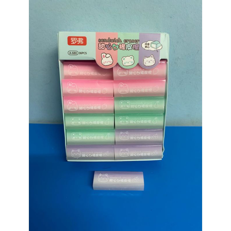 Colourful Sandwich Eraser A680 (1pcs) | Shopee Malaysia
