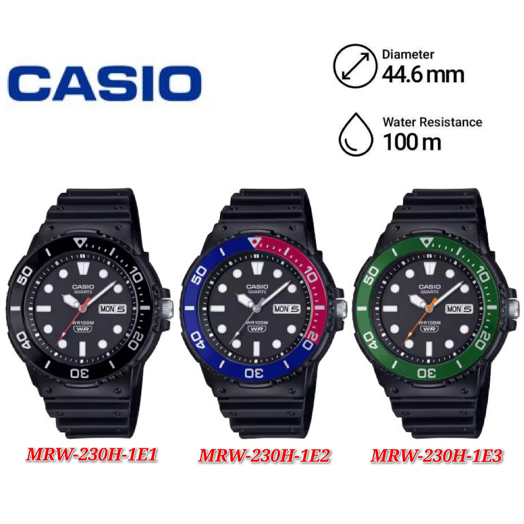 Casio MRW-230H diving-style analog resin watches | Shopee Malaysia