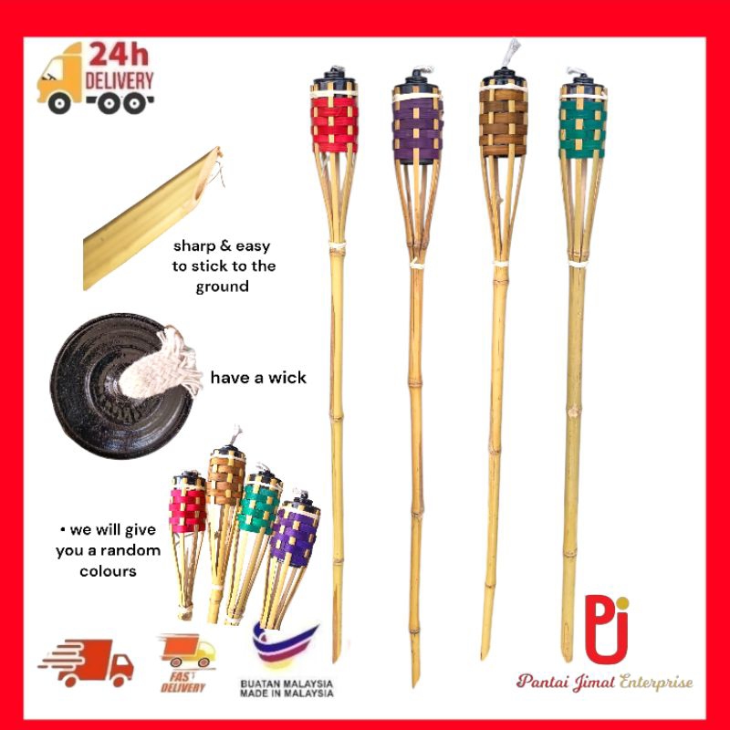 Bamboo Pelita Raya/Wick/3pcs Pelita Raya Plastic with Wick/ Pelita Raya ...