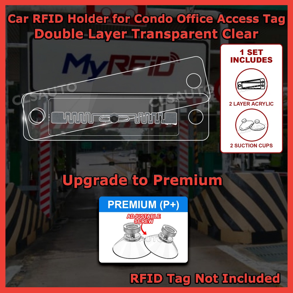 Universal RFID Car Holder for Condo Office Access Tag Double Layer ...