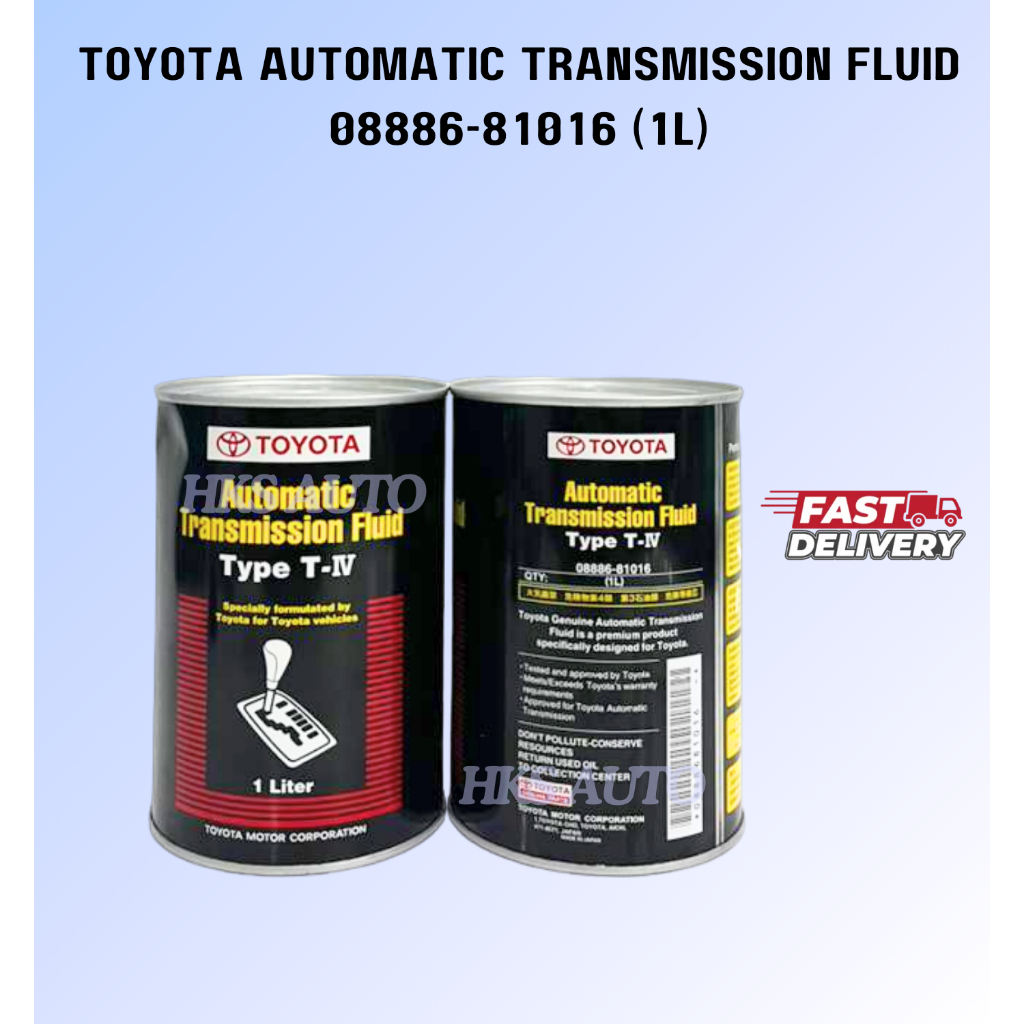 100% ORIGINAL 08886-81016 JAPAN 100% ORI TOYOTA ATF T-IV (1L) - AUTO ...