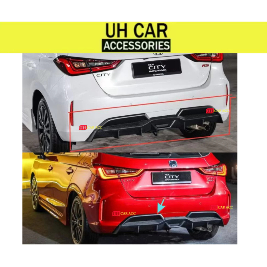 HONDA CITY HATCHBACK 2024-2025 FACELIFT CARBON RS REAR DIFFUSER LIP ...